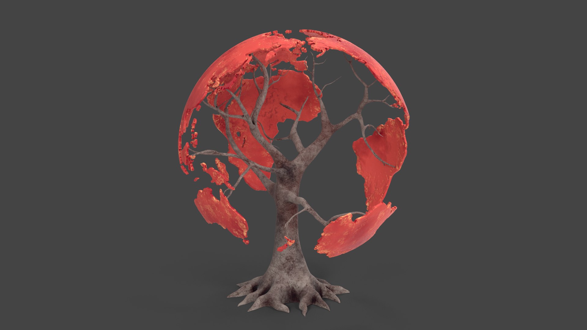 Tree globe 3D model - TurboSquid 1666524