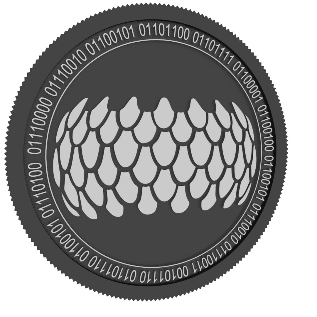 Sirin black coin token 3D model - TurboSquid 1556129