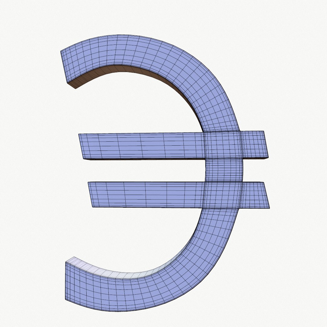 Symbol Euro 3D Model - TurboSquid 1204440