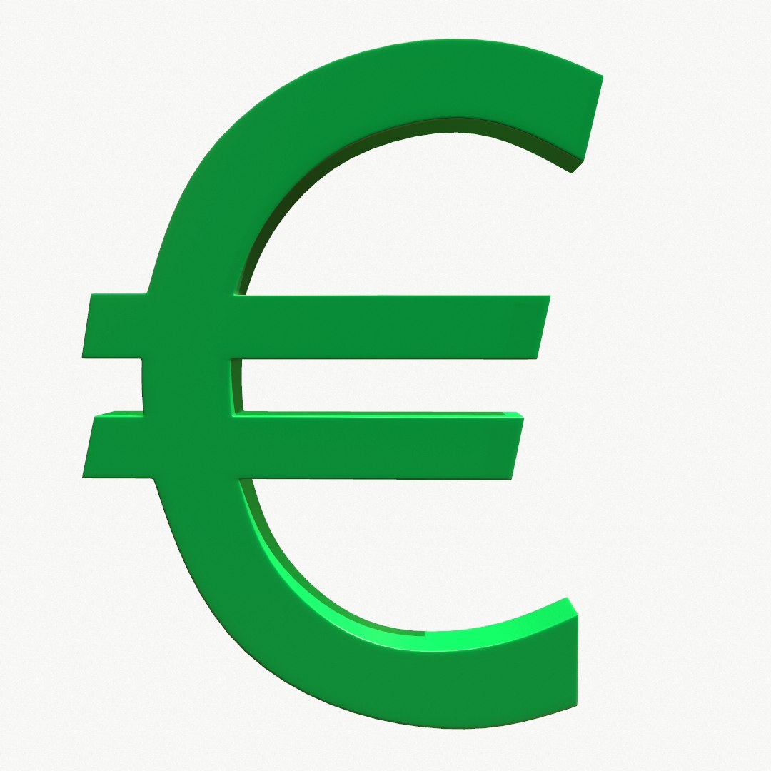 Symbol Euro 3D Model - TurboSquid 1204440