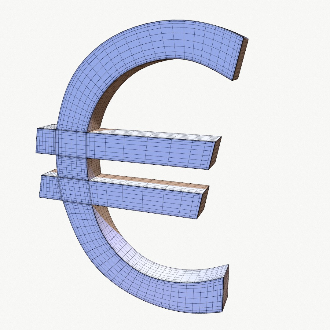 Symbol Euro 3D Model - TurboSquid 1204440