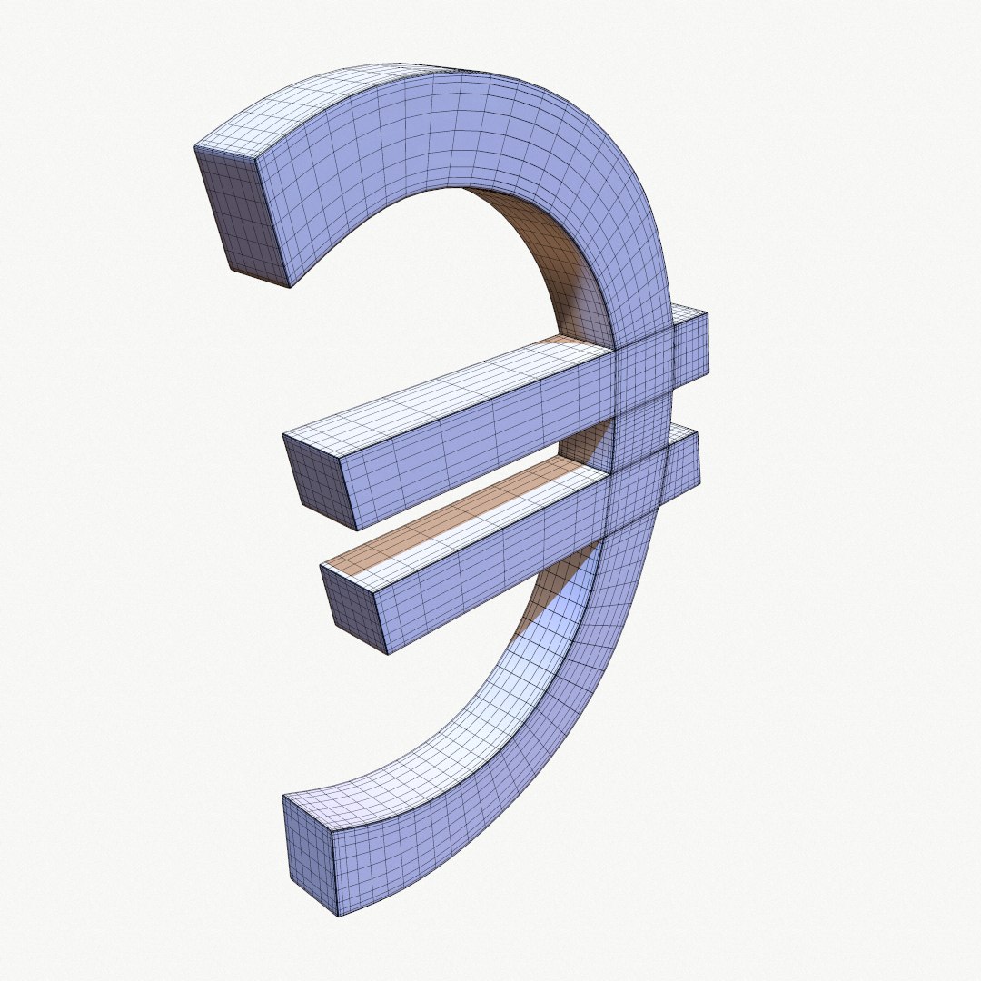 Symbol Euro 3D Model - TurboSquid 1204440