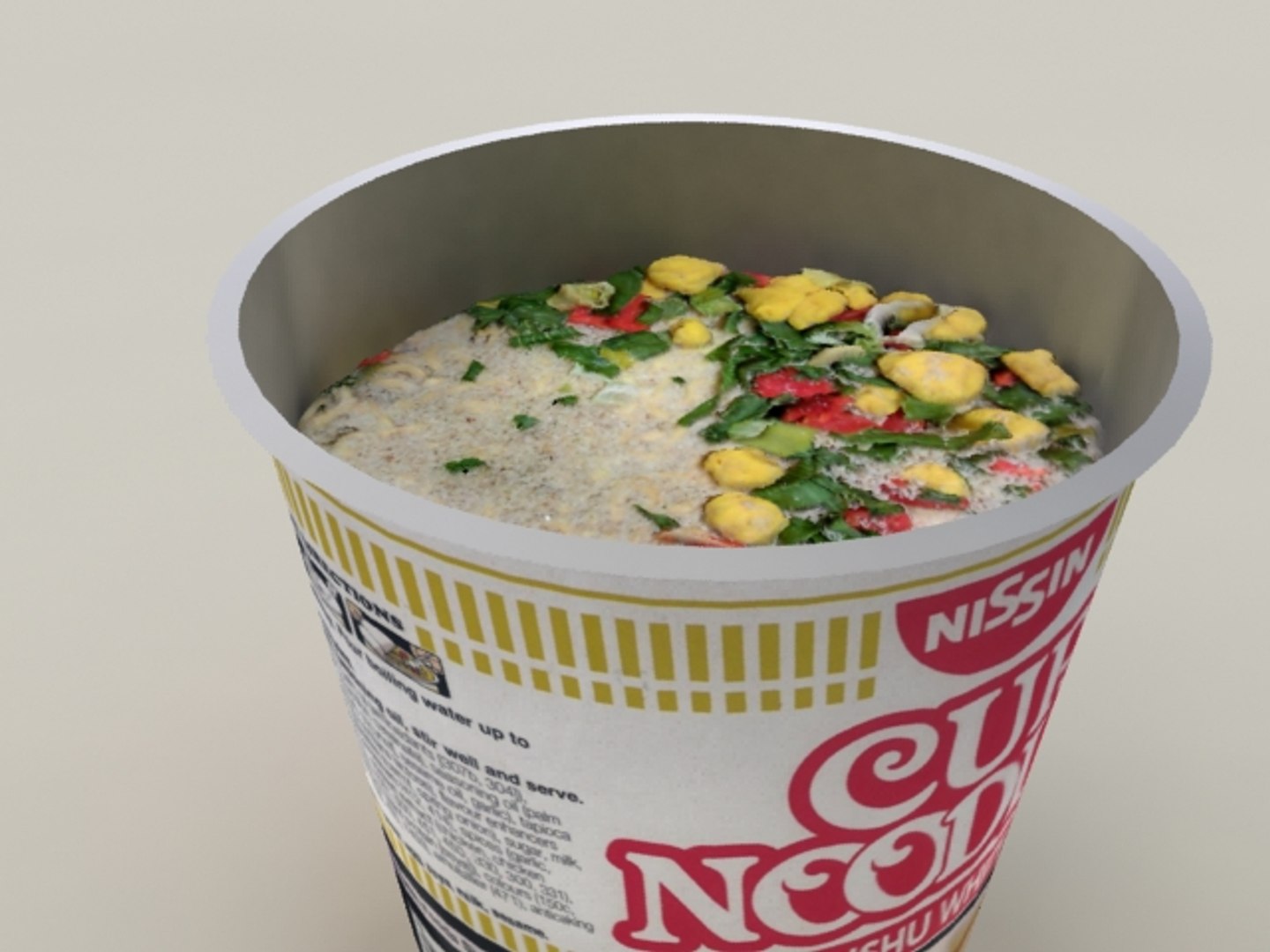 3d Model Nissin Instant Cup Noodles