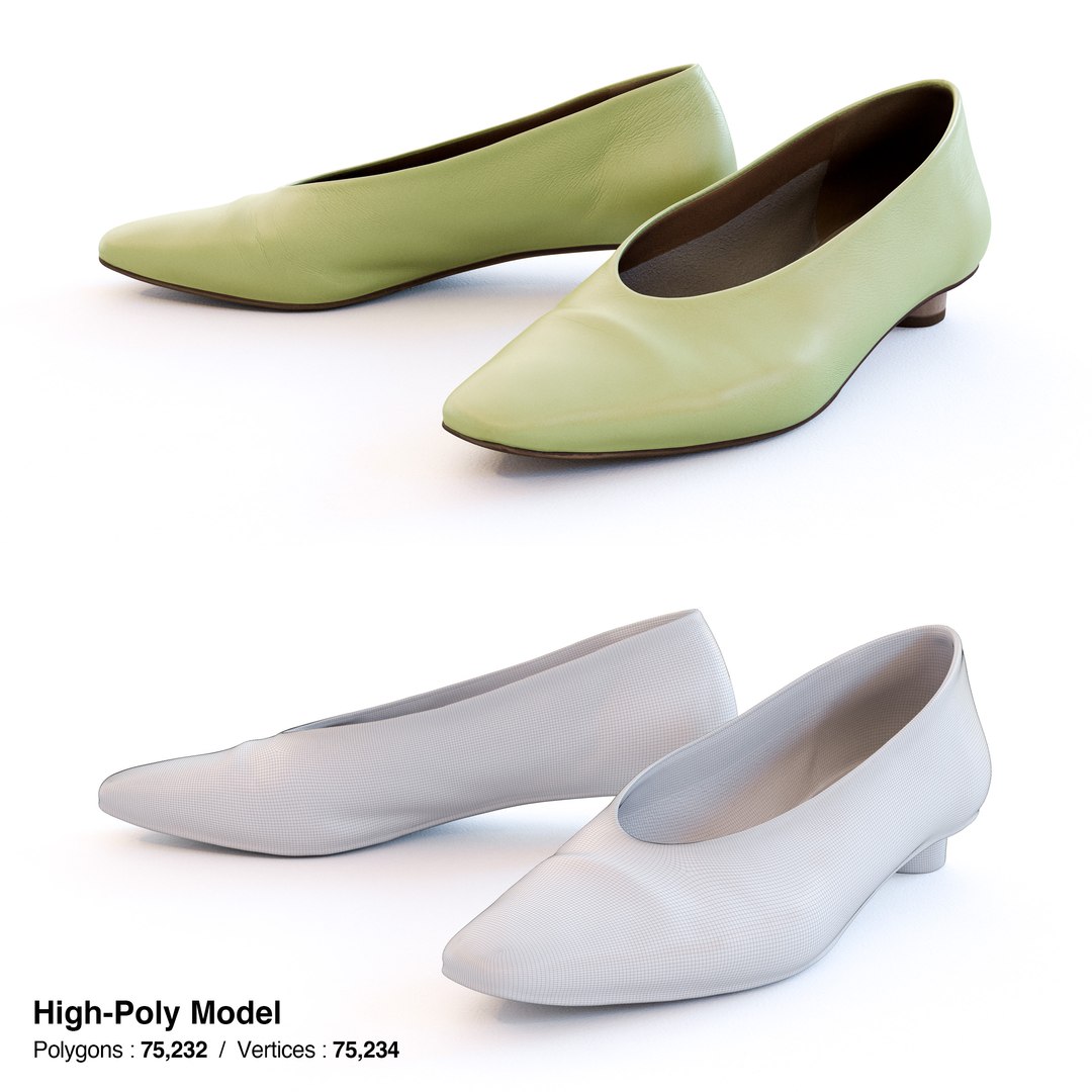 3D Plain Pumps Shoes - TurboSquid 2079870