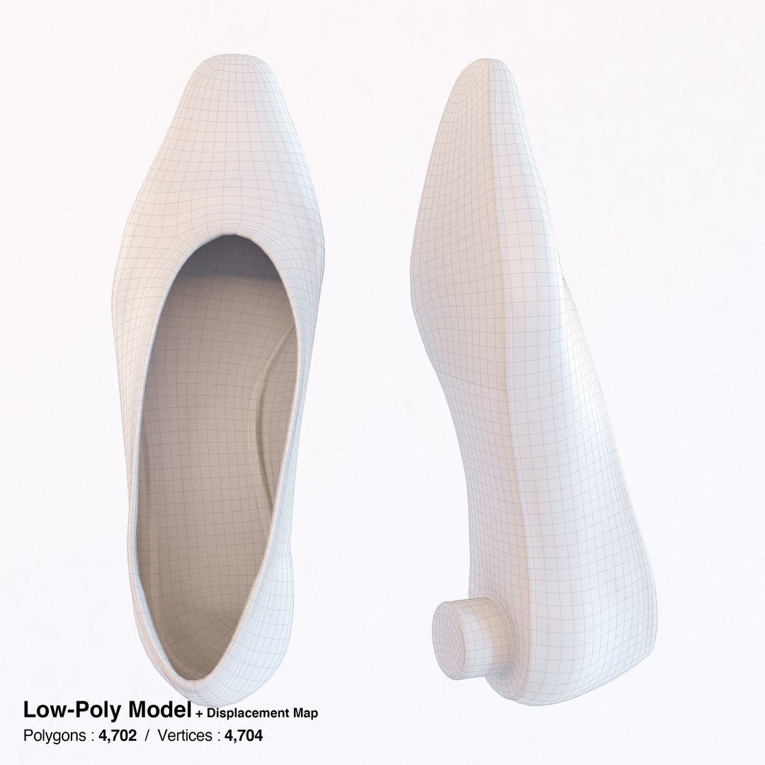3D Plain Pumps Shoes - TurboSquid 2079870