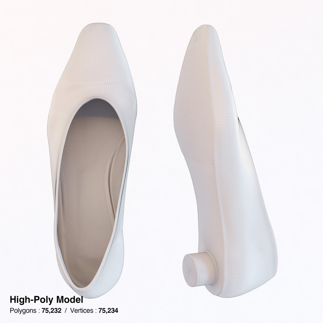 3D Plain Pumps Shoes - TurboSquid 2079870