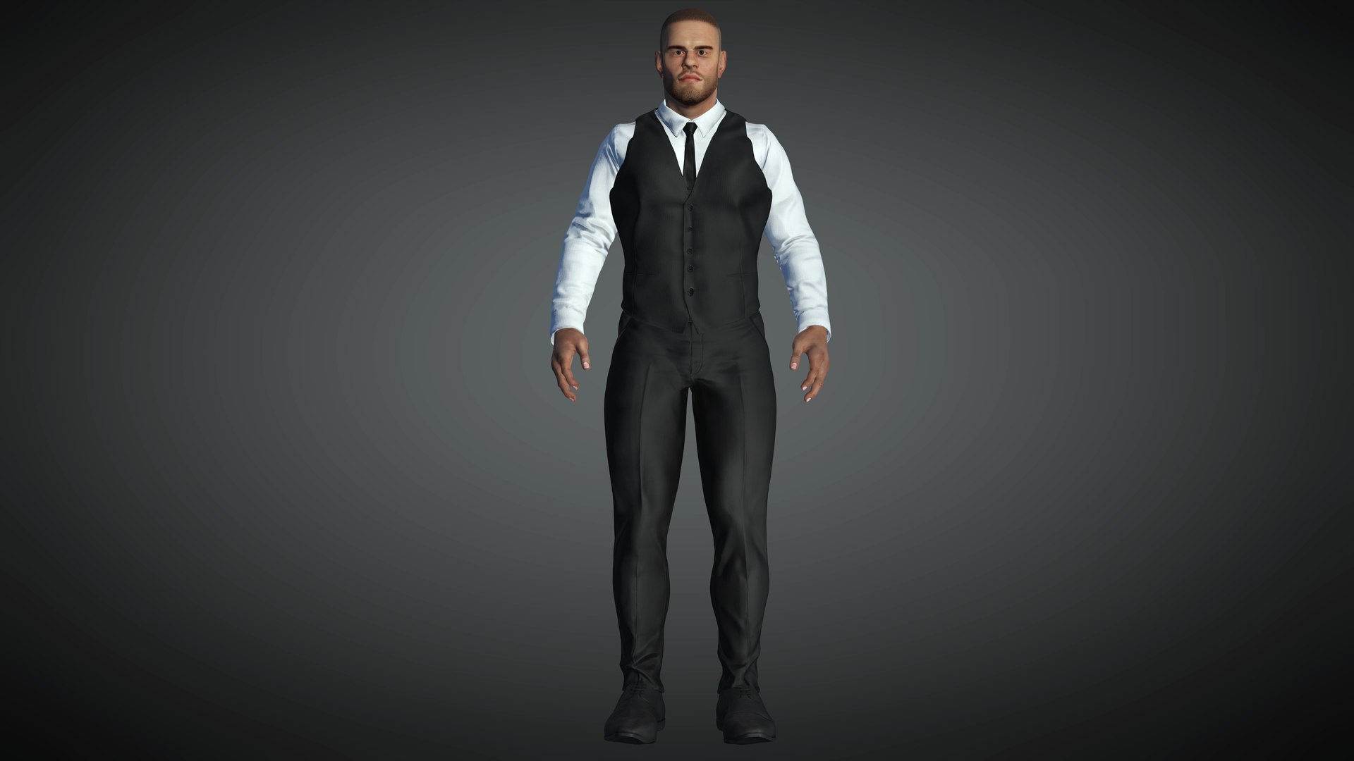 3D Realistic Suit Man Model - TurboSquid 2421366