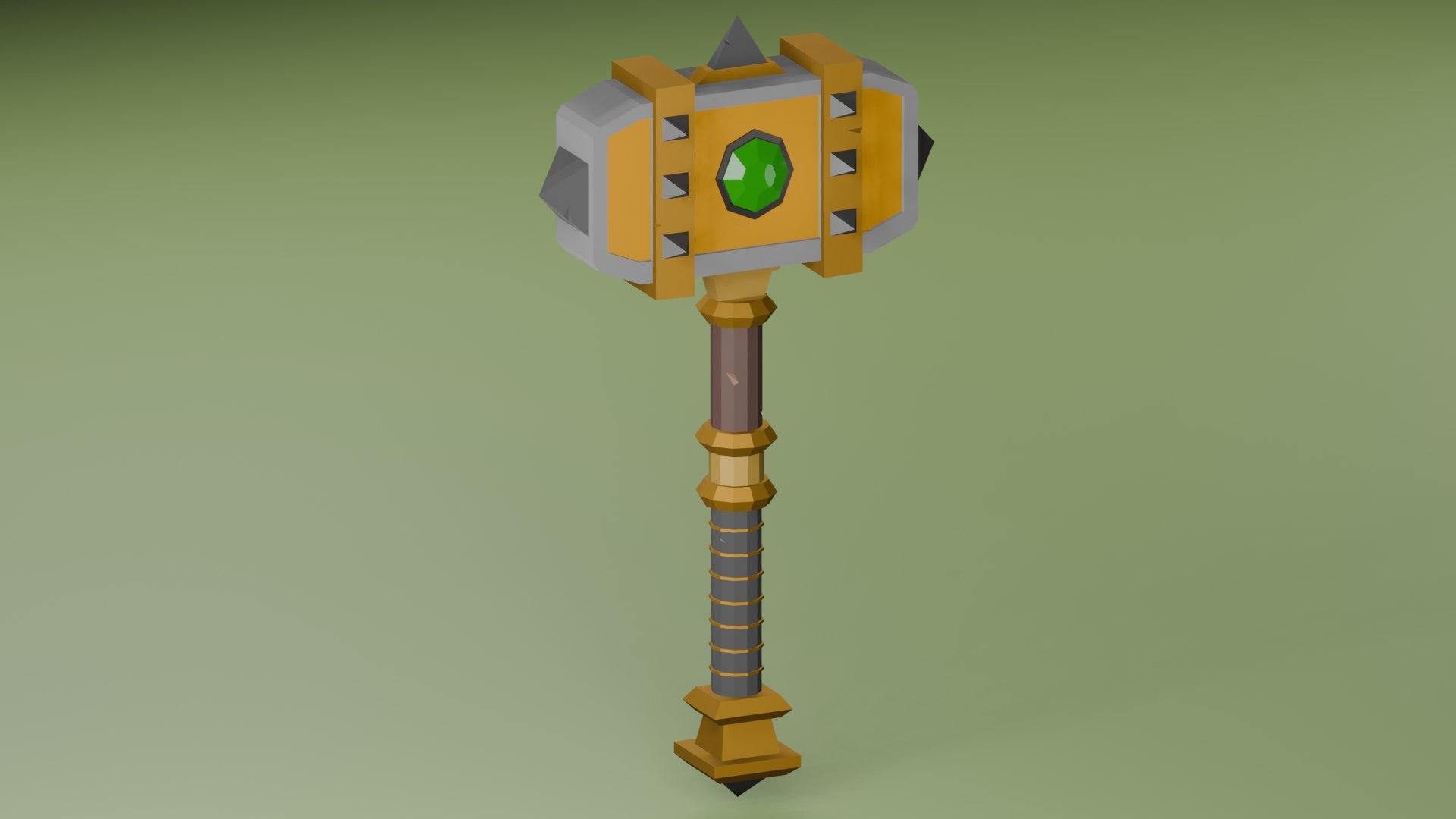 3D Low Poly Fantasy Hammer - TurboSquid 2247212