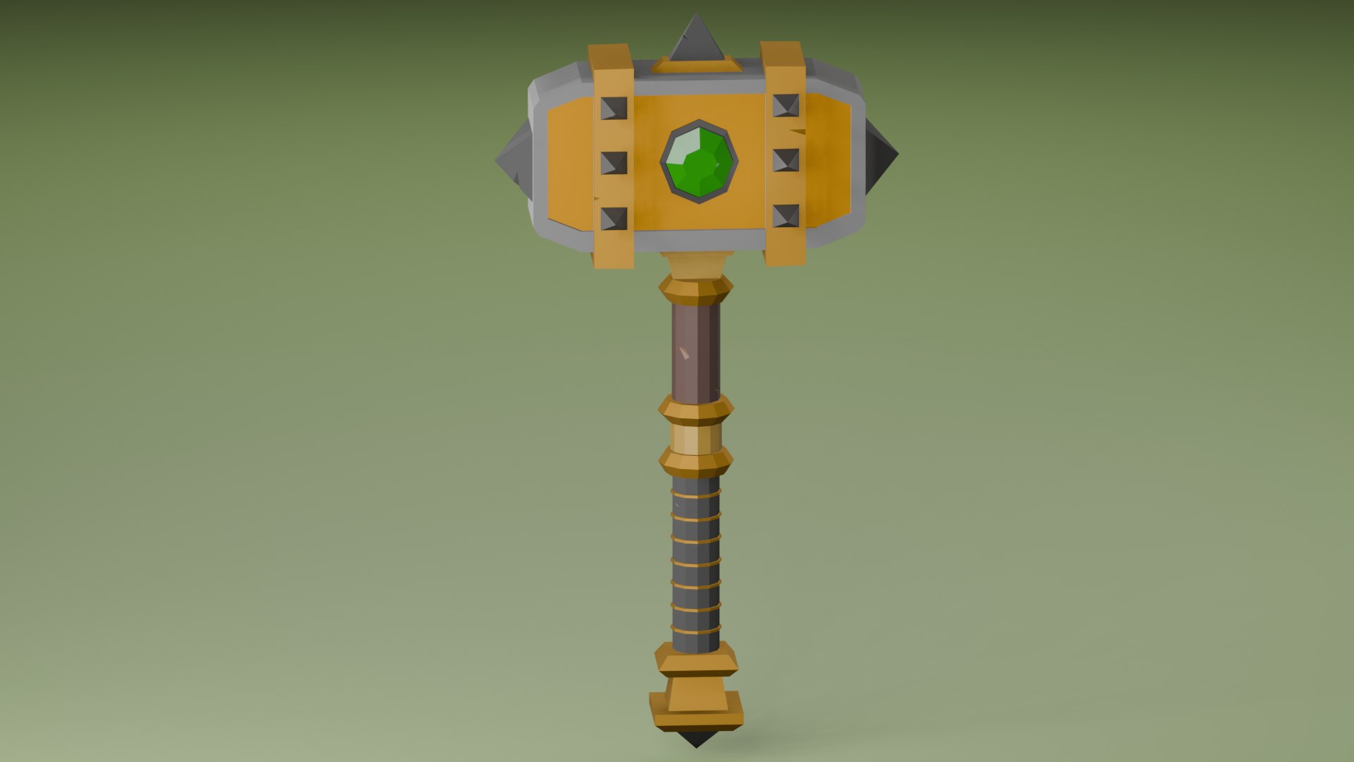 3D Low Poly Fantasy Hammer - TurboSquid 2247212
