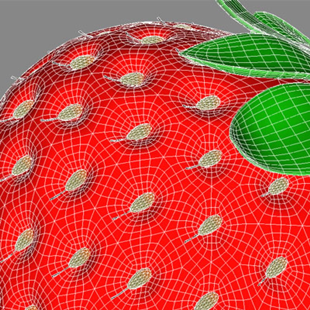 3ds Max Strawberry Berry