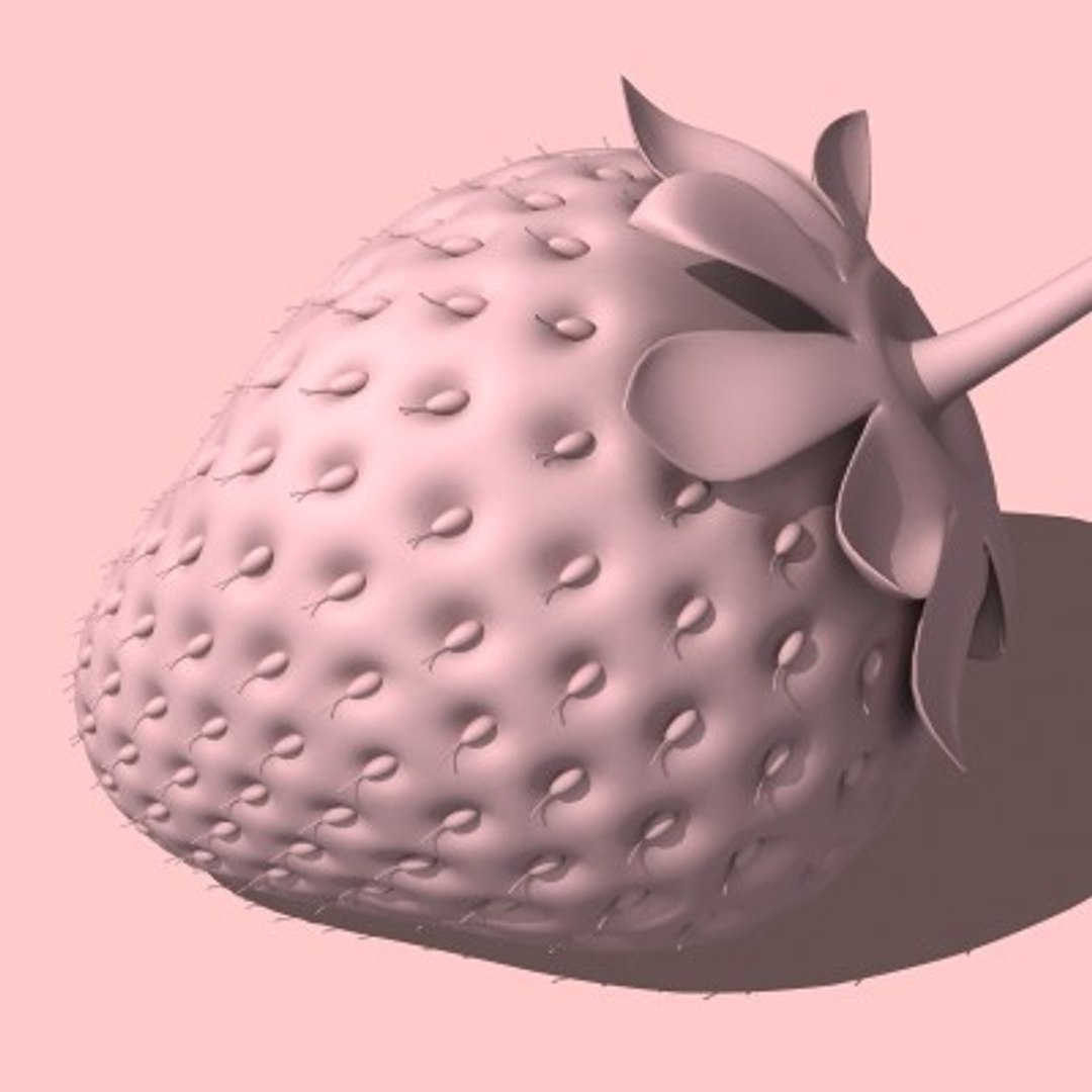 3ds Max Strawberry Berry