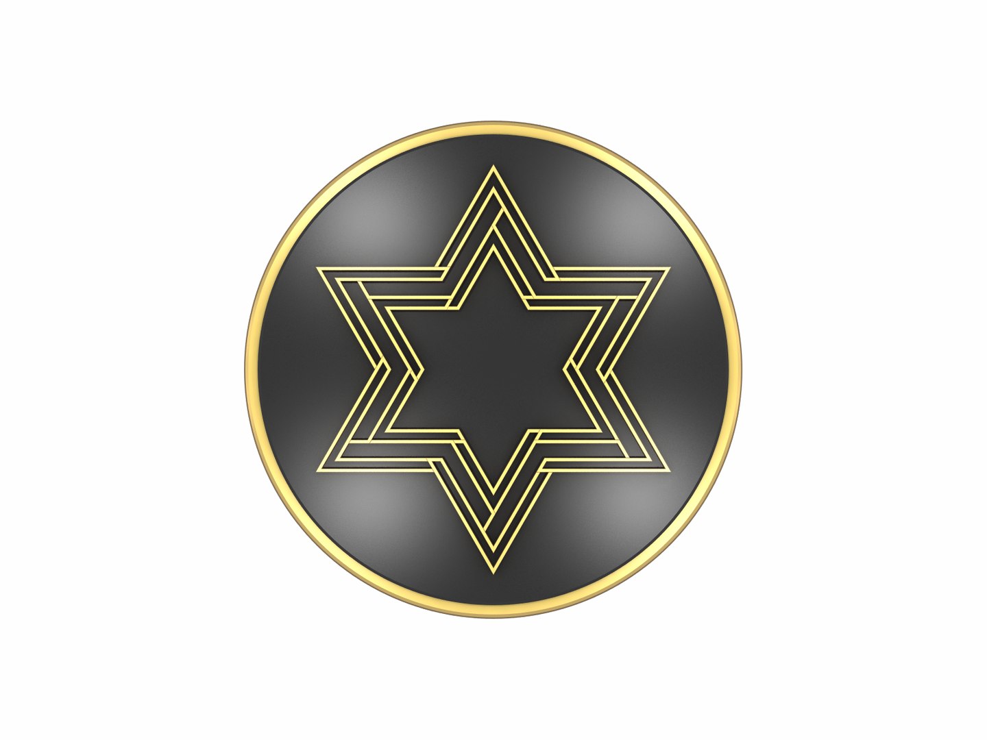 Star david medallion 3D model - TurboSquid 1429804