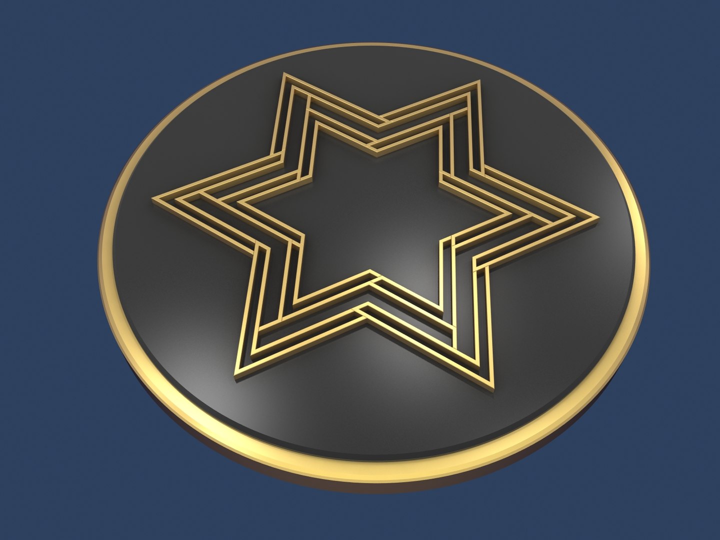 Star david medallion 3D model - TurboSquid 1429804