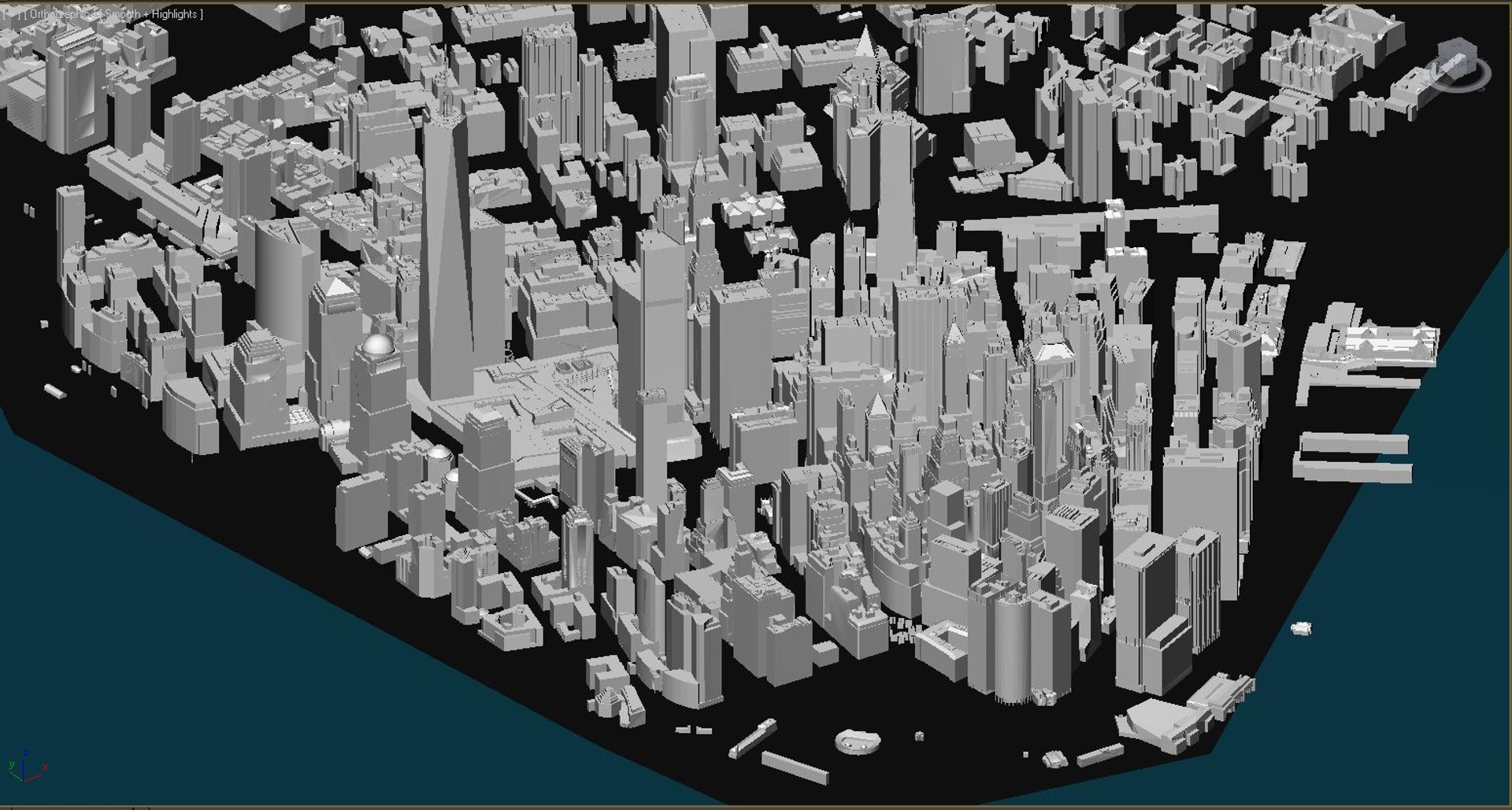 New York City Skyline 3d Obj