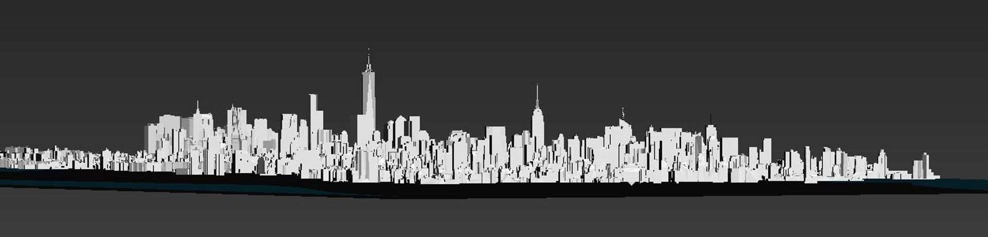 New York City Skyline 3d Obj