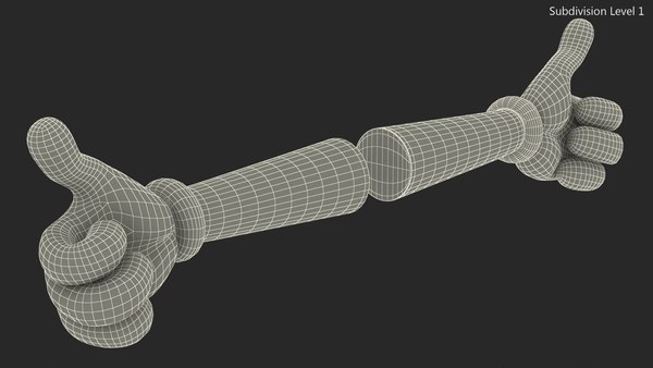 modelo 3d Cartoon Hands Thumbs Up Pose - TurboSquid 1981841
