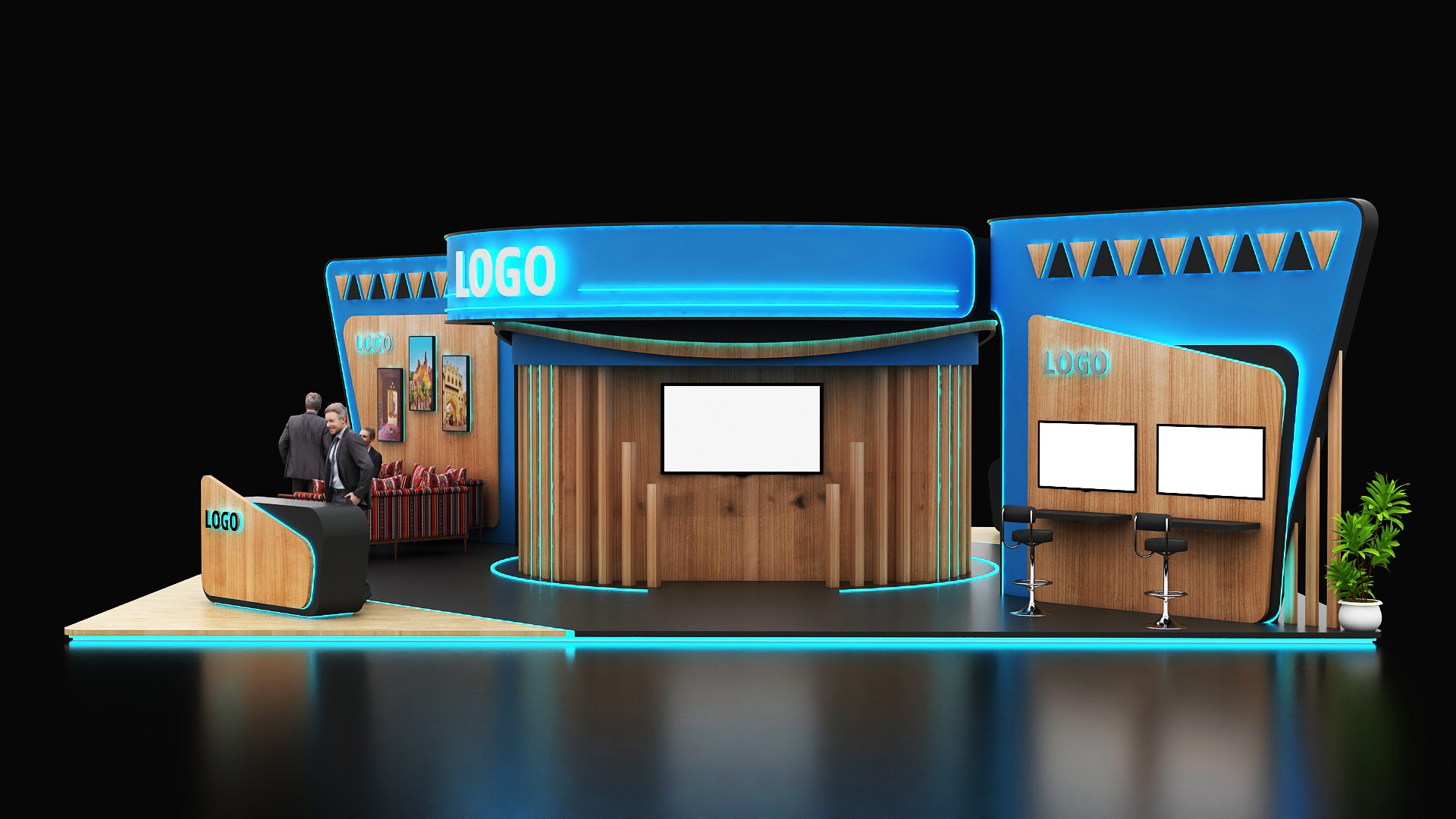 Booth 11x11 M 2016 V model - TurboSquid 1863448