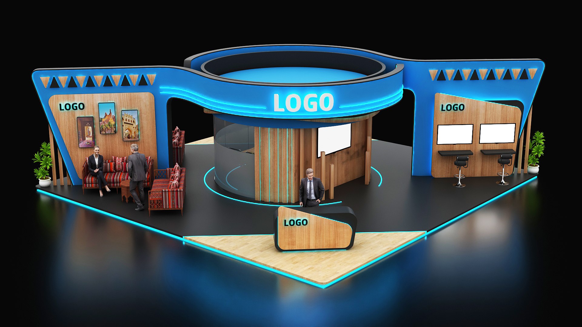 Booth 11x11 M 2016 V model - TurboSquid 1863448