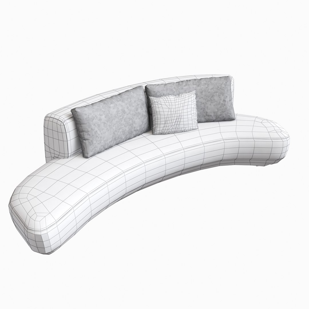 Audrey Curved Sofa Interior Model - TurboSquid 1275893