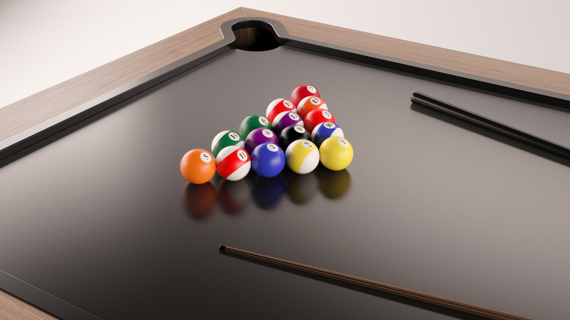 3D Model Modern Pool Table - TurboSquid 1473614