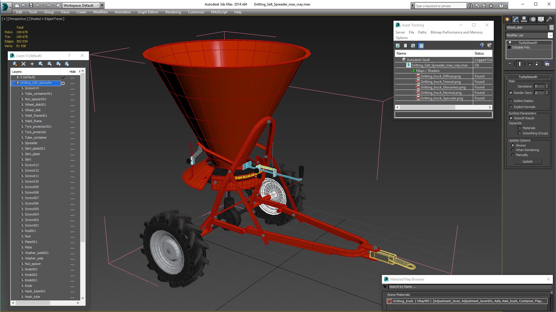 Gritting Salt Spreader 3D model - TurboSquid 1720077