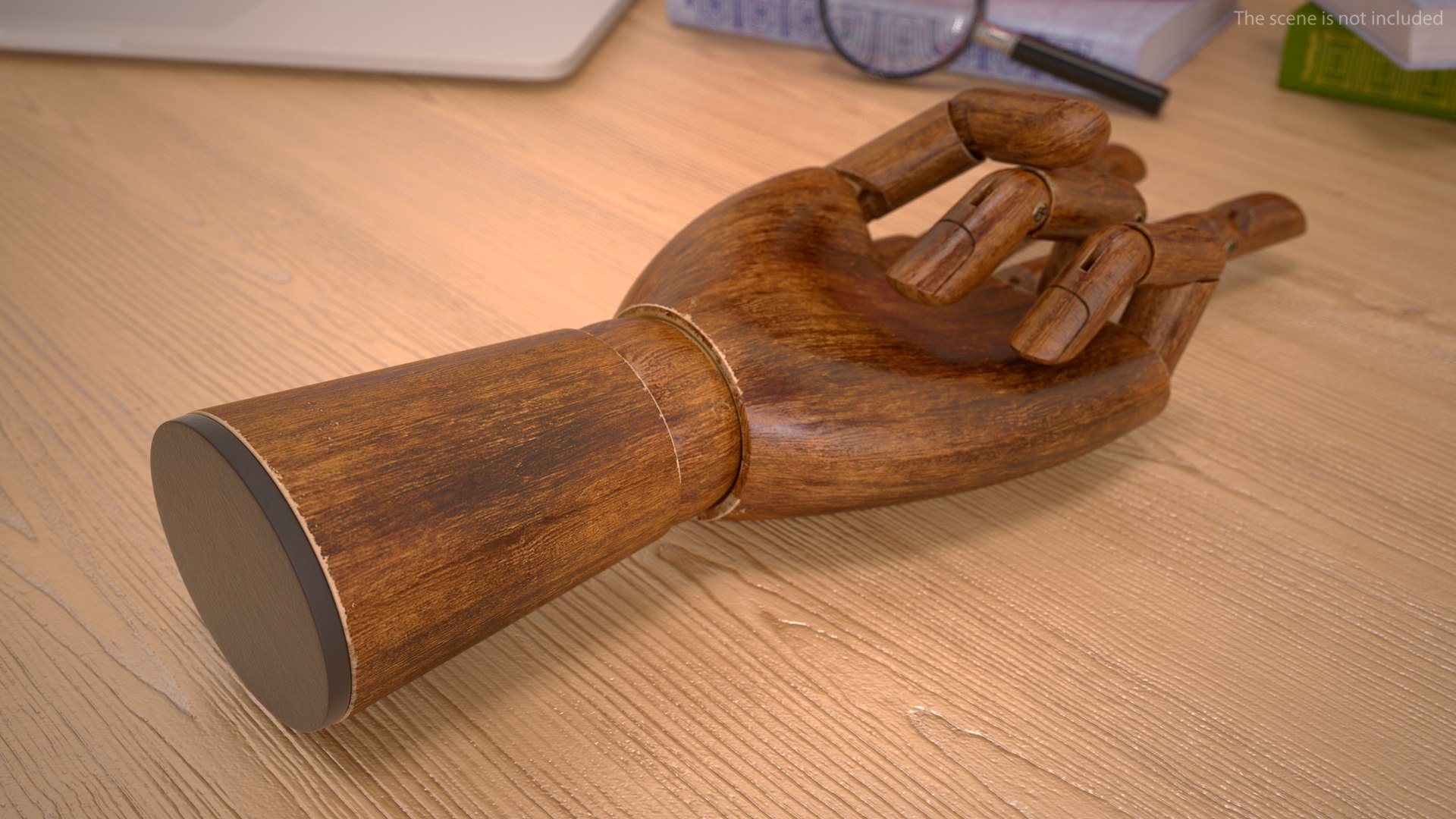 Dark Wood Mannequin Hand Peace Pose 3D Model - TurboSquid 1991637