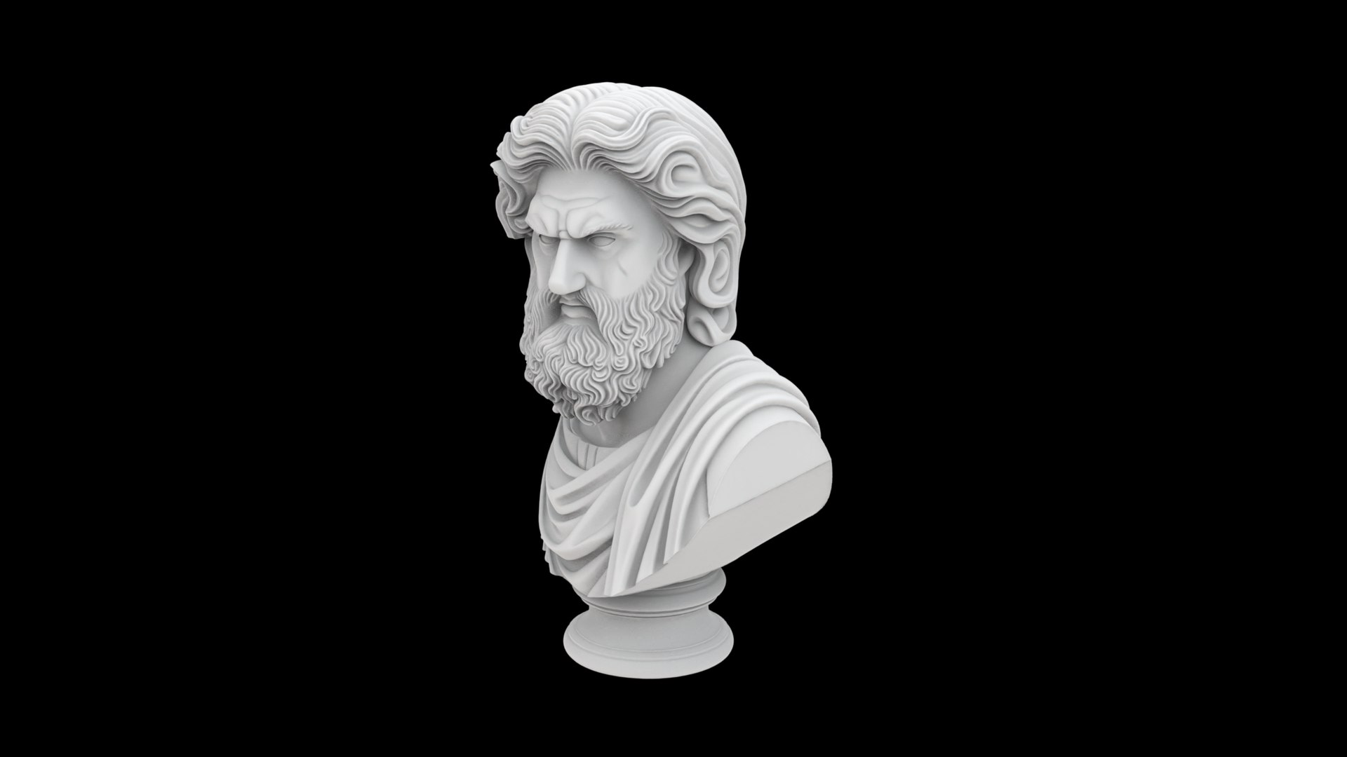 3D Model Zeus Bust 3D Model Sculpture For 3D Printing - TurboSquid 2435443