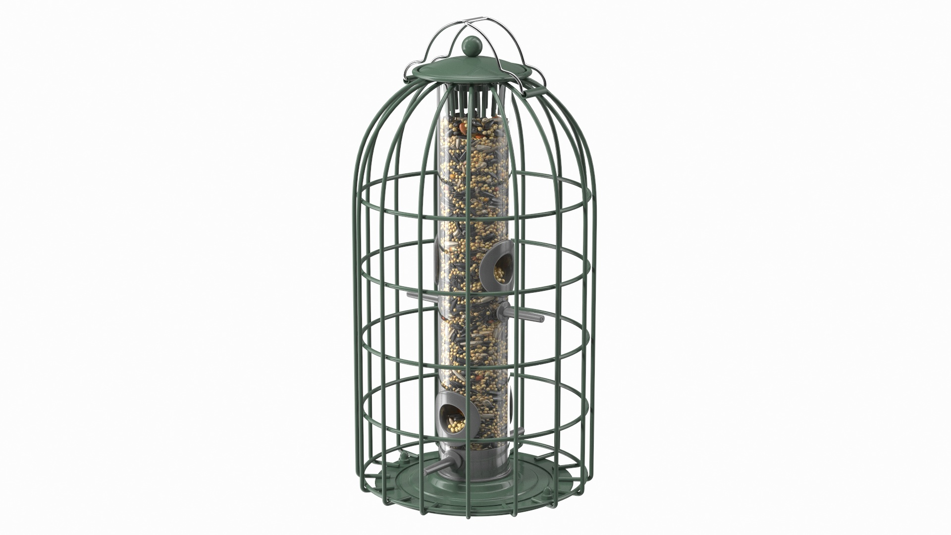 3D Caged Bird Feeder With Seeds Model - TurboSquid 1741982