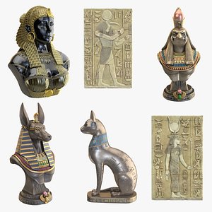 anubis osiris thoth 3d model