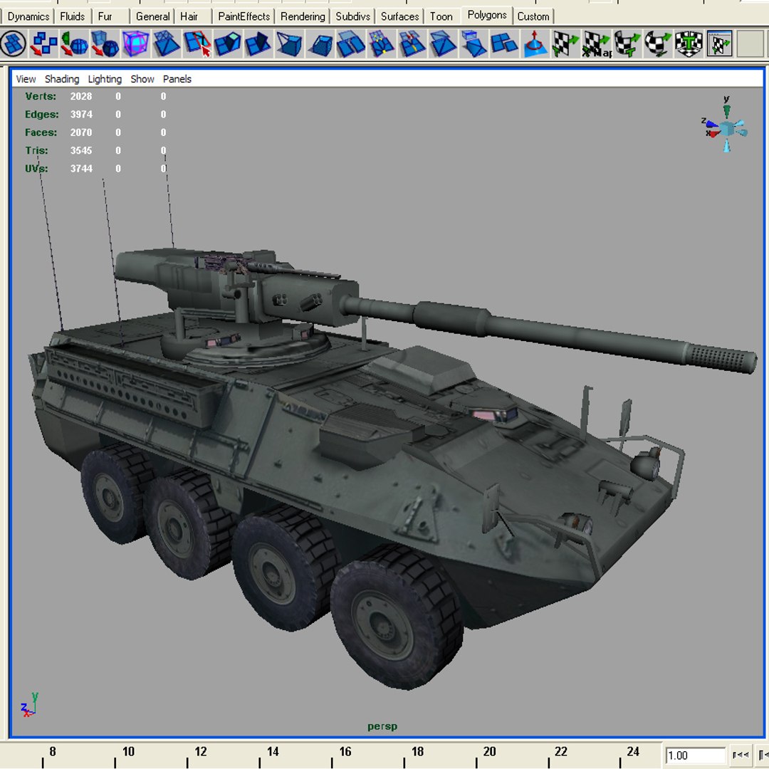 M1128 Stryker 3d Model