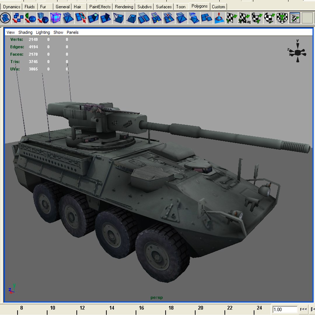 M1128 Stryker 3d Model