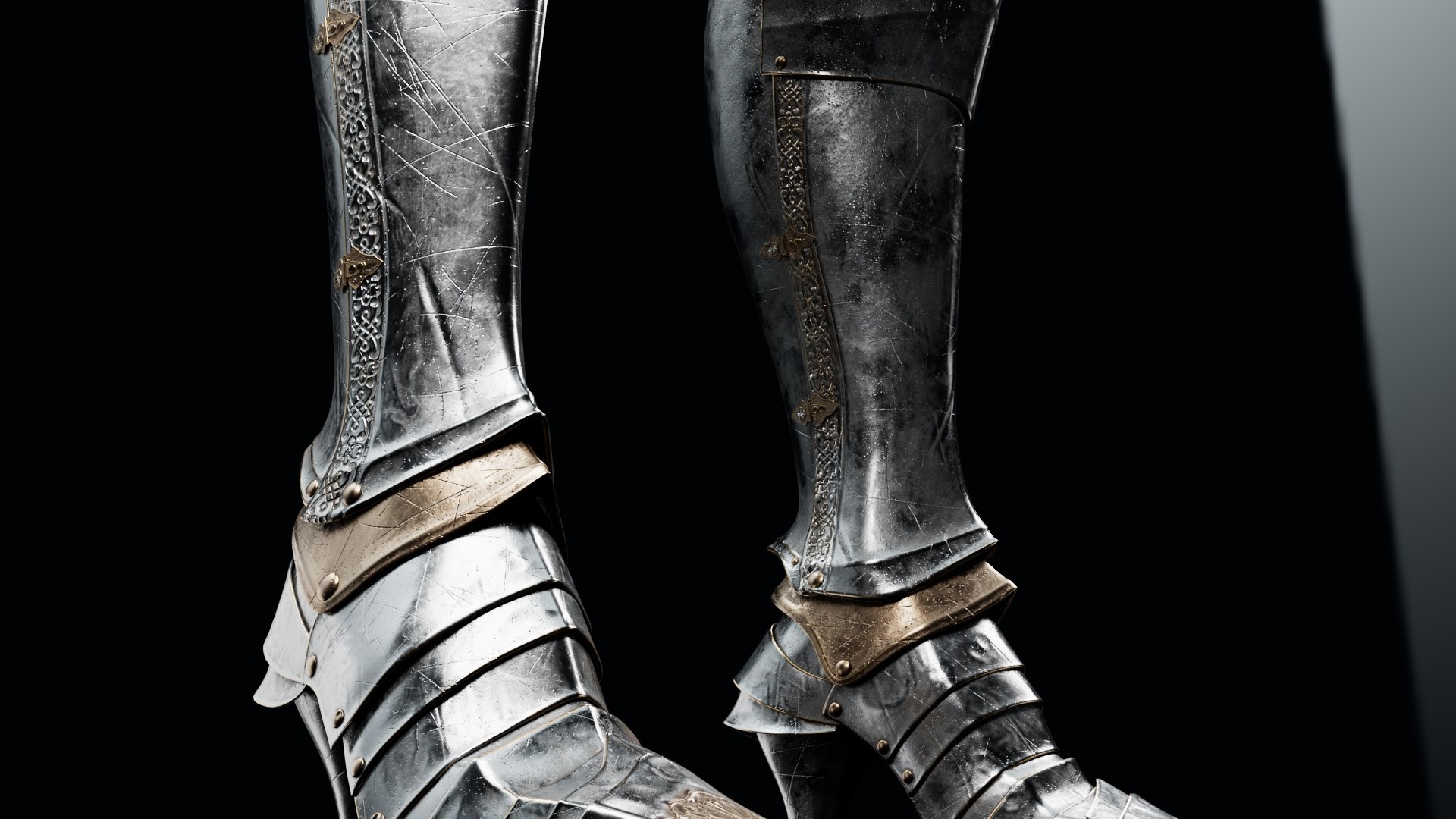Female Knigt Foot And Ankle Armor MidPoly 3D Model - TurboSquid 2034162