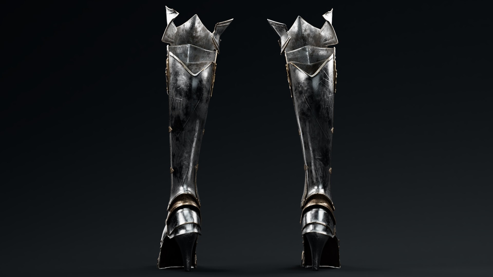 Female Knigt Foot And Ankle Armor MidPoly 3D Model - TurboSquid 2034162