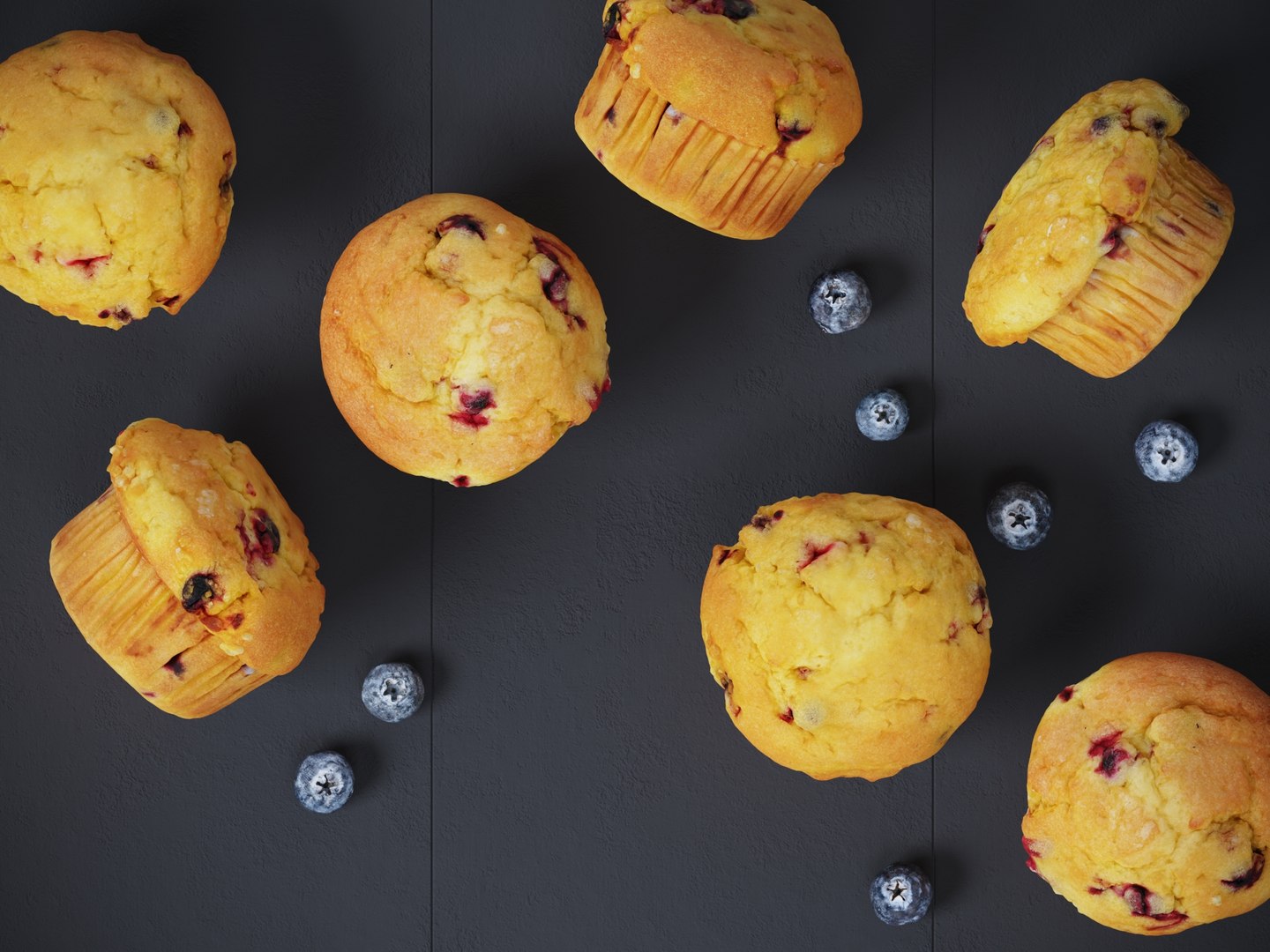 Muffin Blueberry Model - TurboSquid 2098434