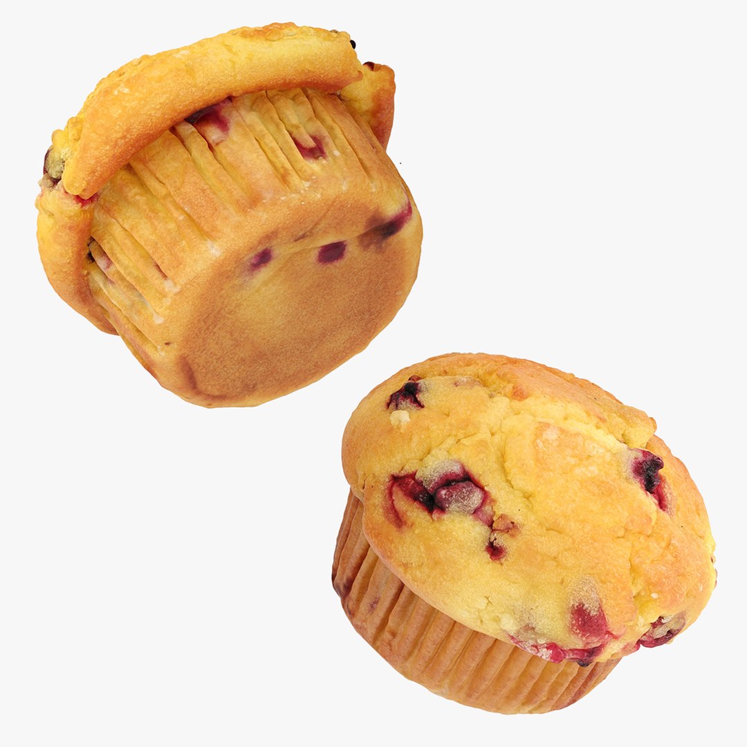 Muffin Blueberry model - TurboSquid 2098434