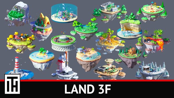 Cartoon Landscapes glTF Models for Download | TurboSquid