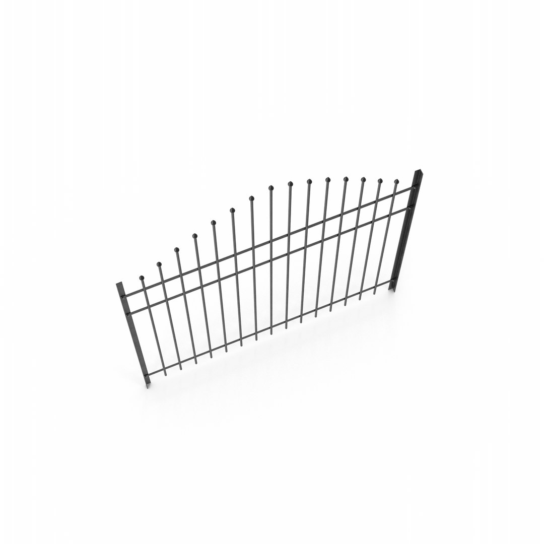 Metal Fence 3D Model - TurboSquid 2193474
