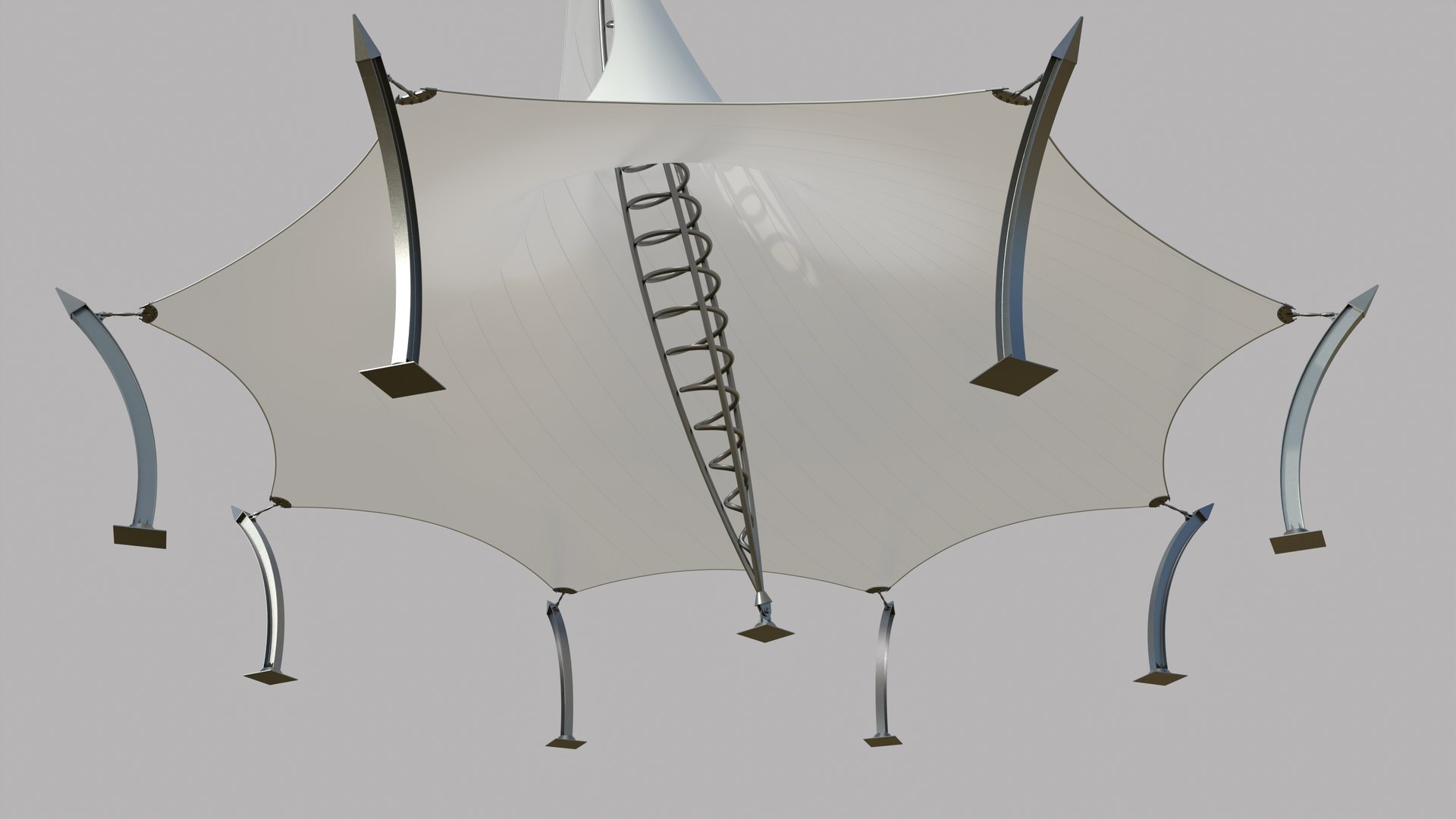 Tensile Structure Design PBR 3D Model - TurboSquid 2266667