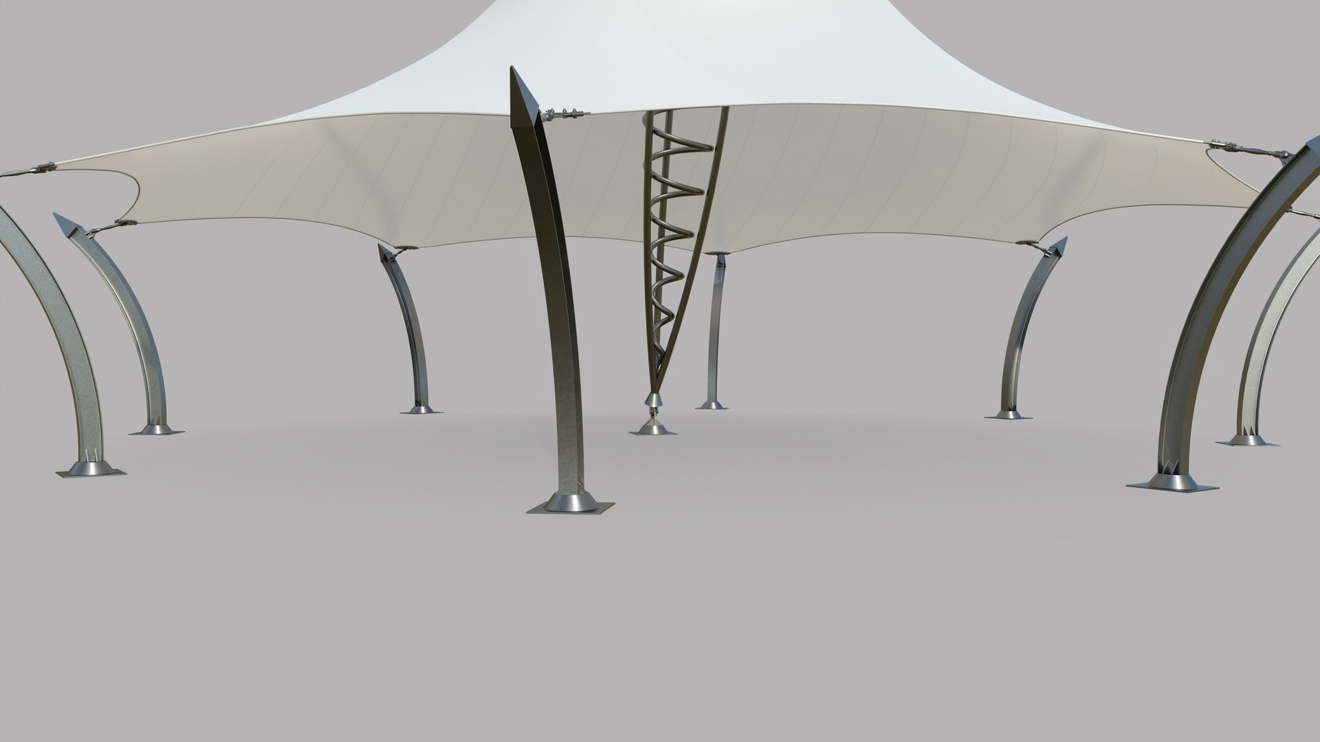 Tensile Structure Design PBR 3D Model - TurboSquid 2266667