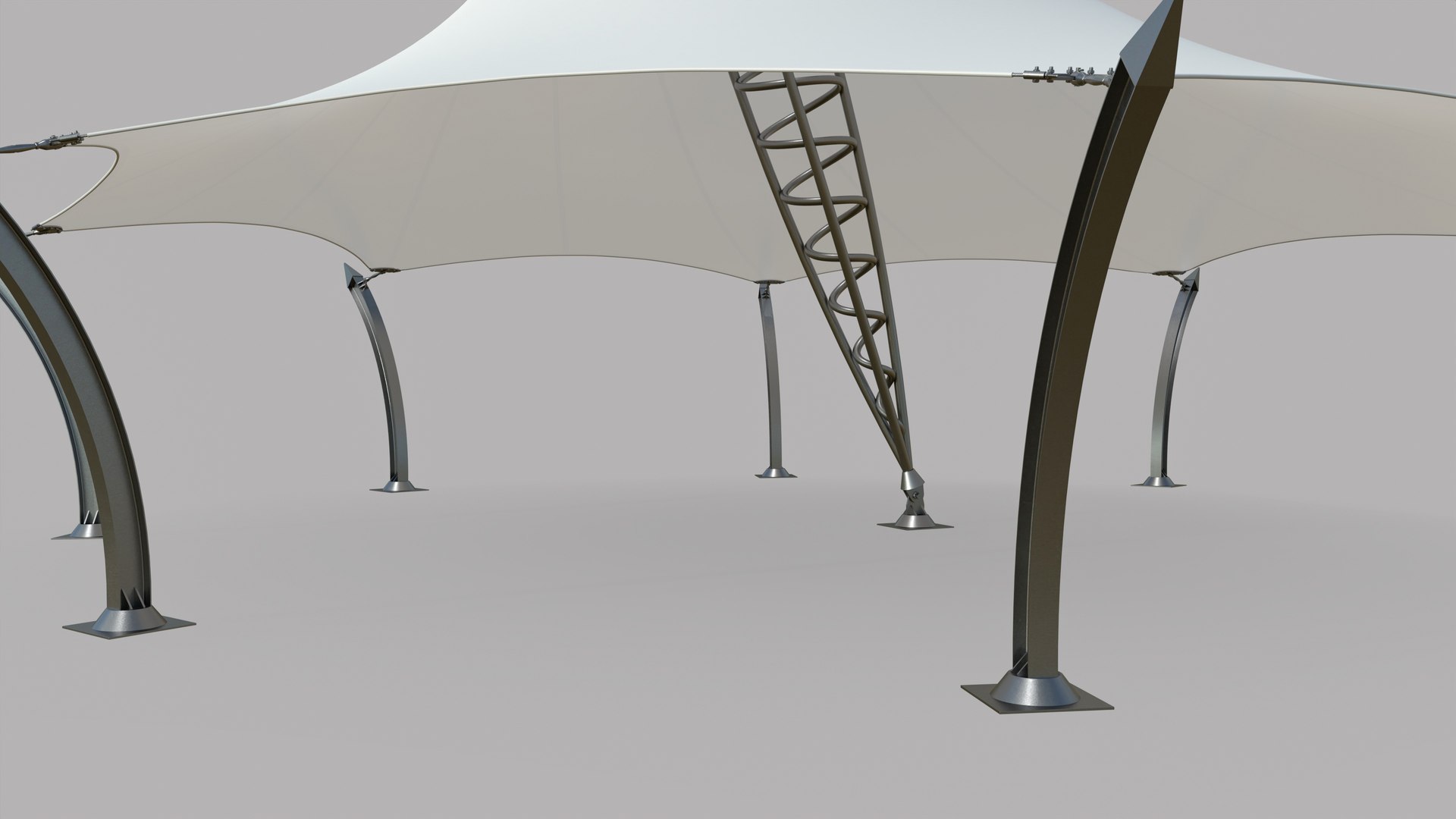 Tensile Structure Design PBR 3D Model - TurboSquid 2266667