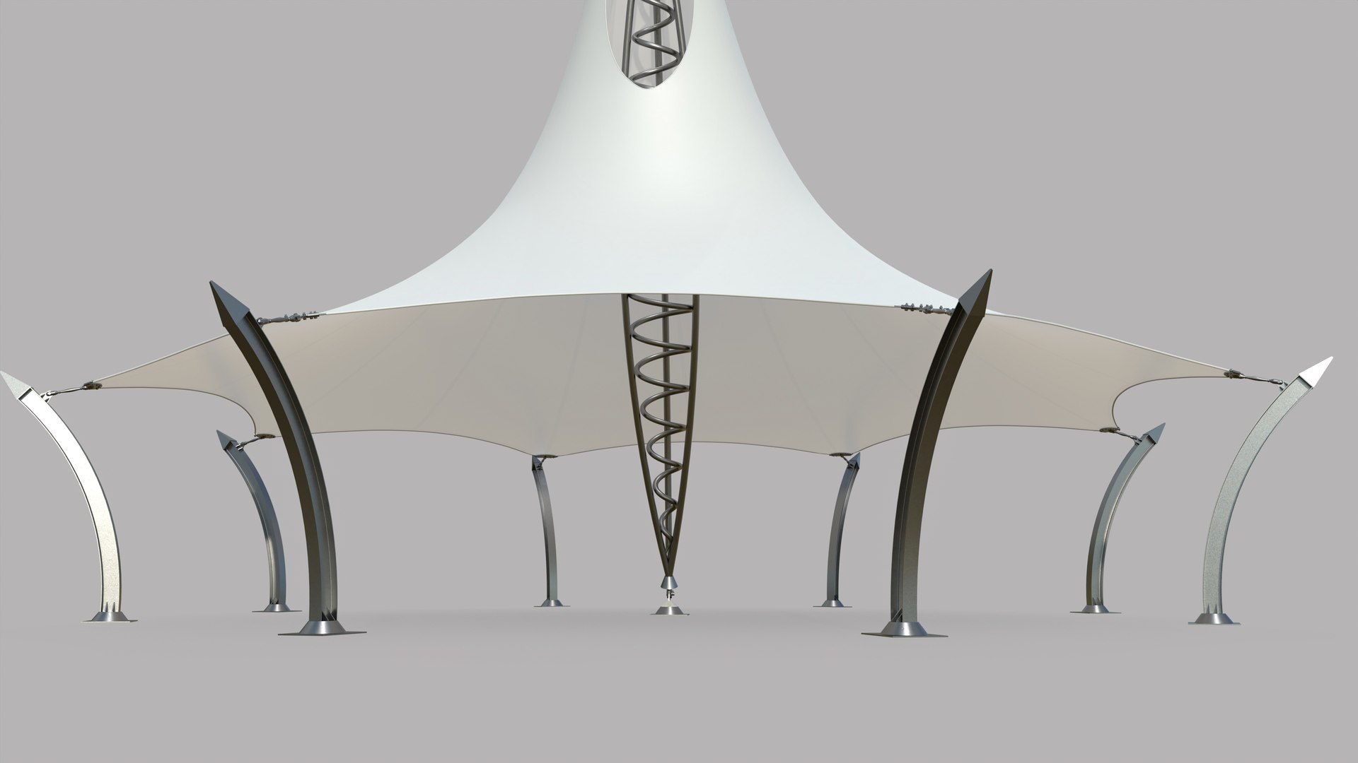 Tensile Structure Design PBR 3D Model - TurboSquid 2266667