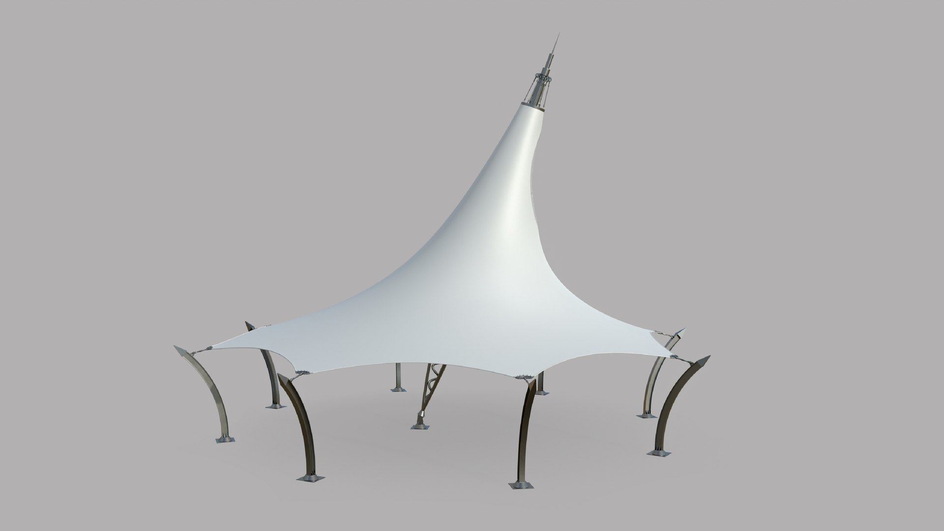 Tensile Structure Design PBR 3D Model - TurboSquid 2266667