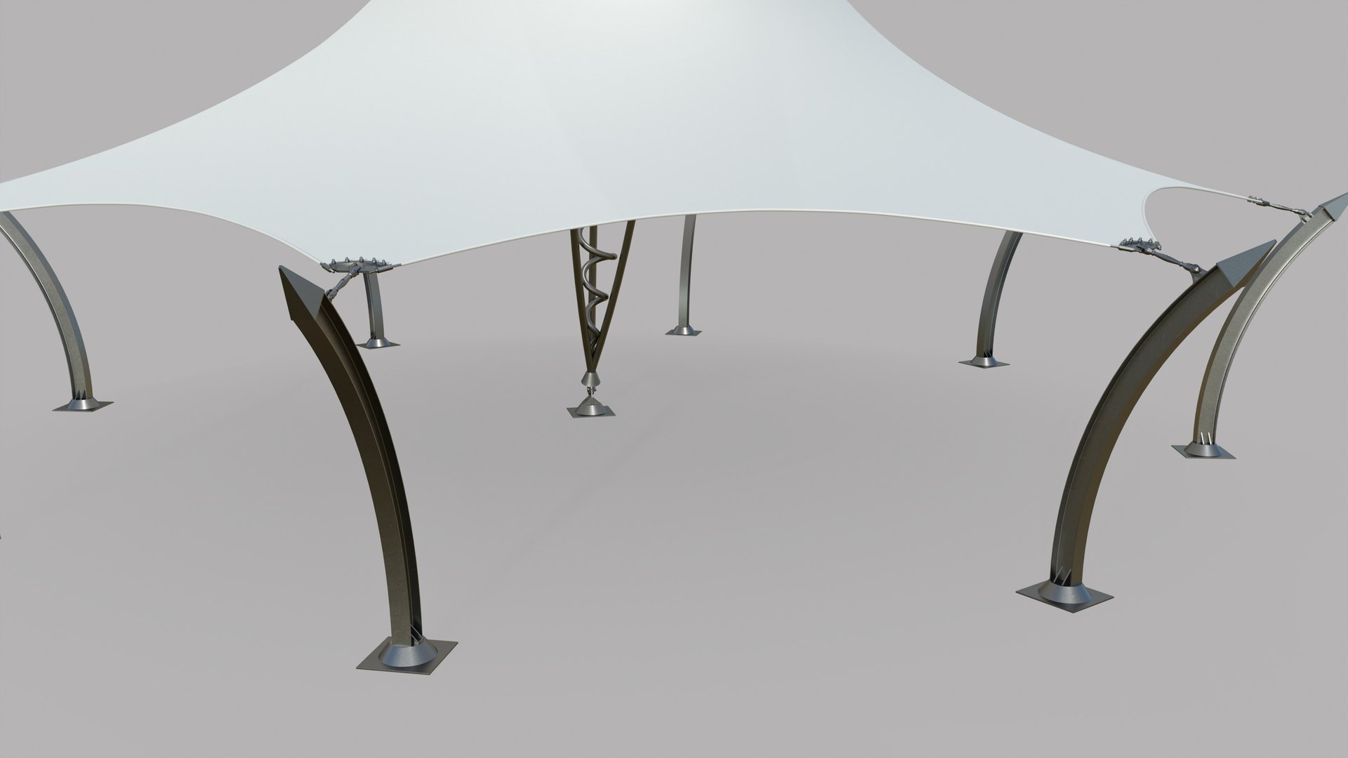 Tensile Structure Design PBR 3D Model - TurboSquid 2266667
