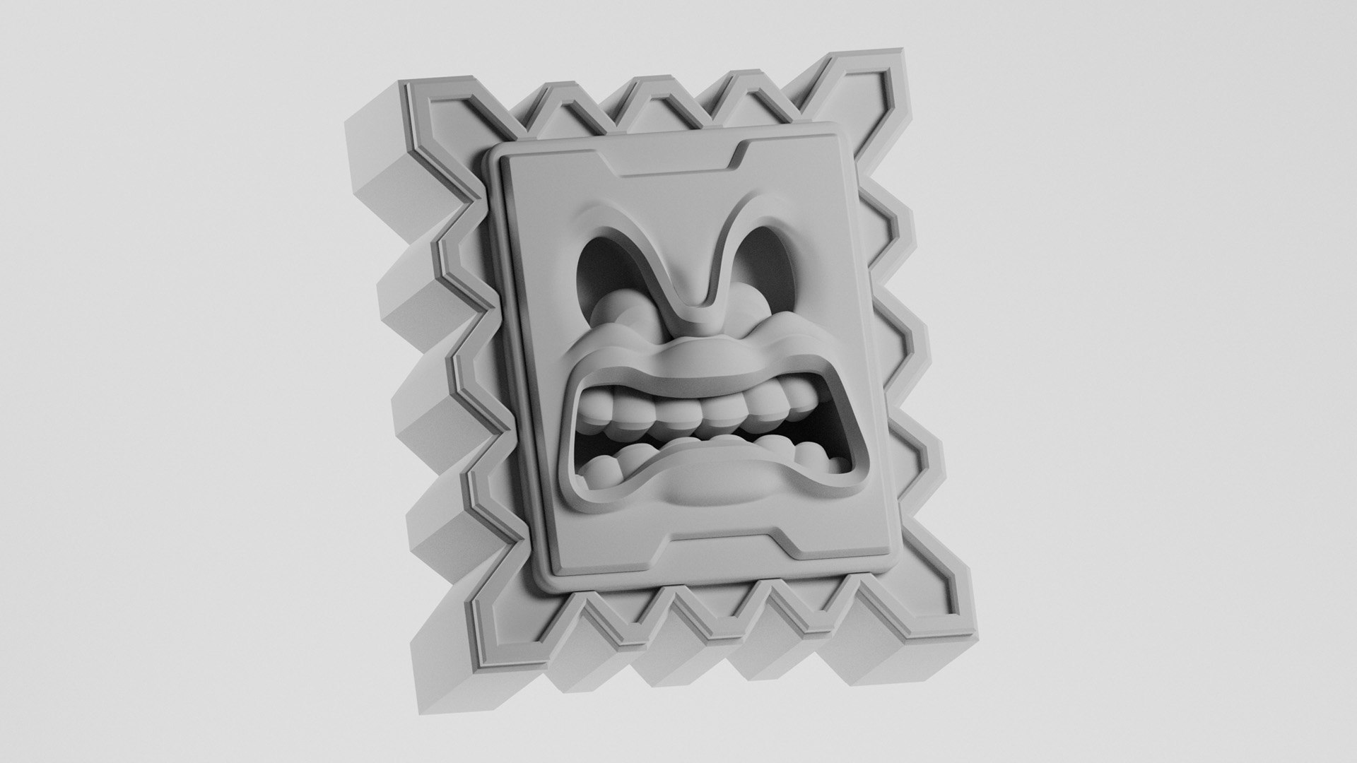 Super Mario Thwomp 3D - TurboSquid 2139612