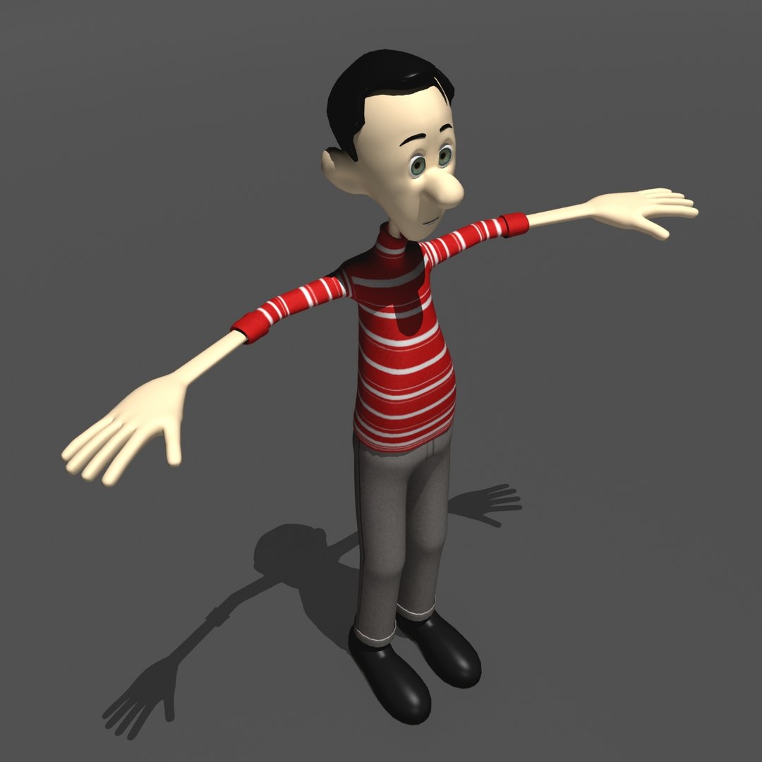 3dsmax Rigged Cartoon Male Character