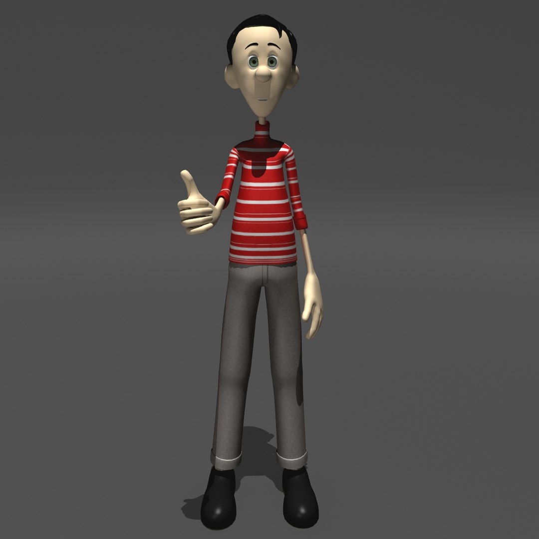 3dsmax Rigged Cartoon Male Character