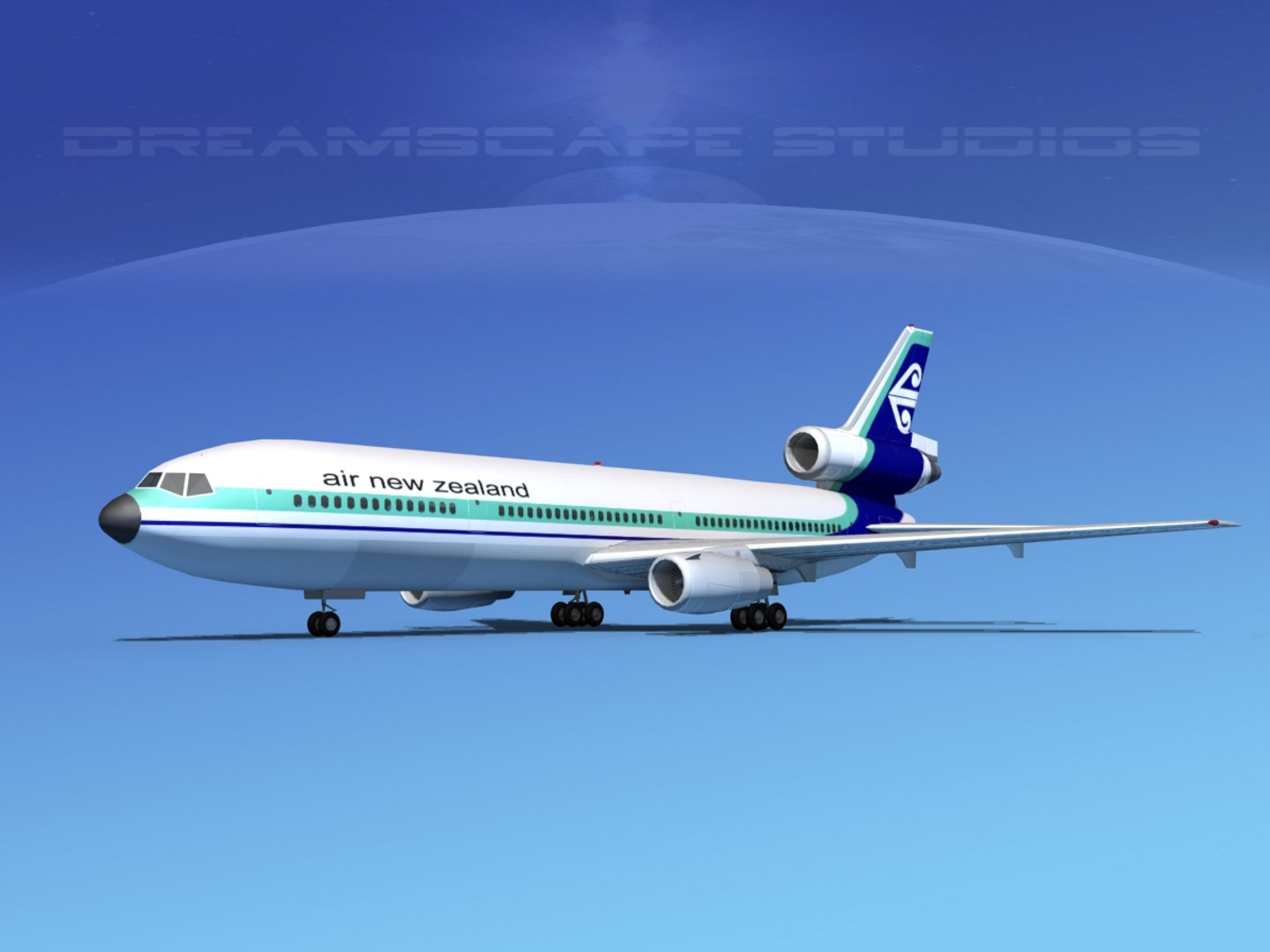 3d douglas dc-10 model