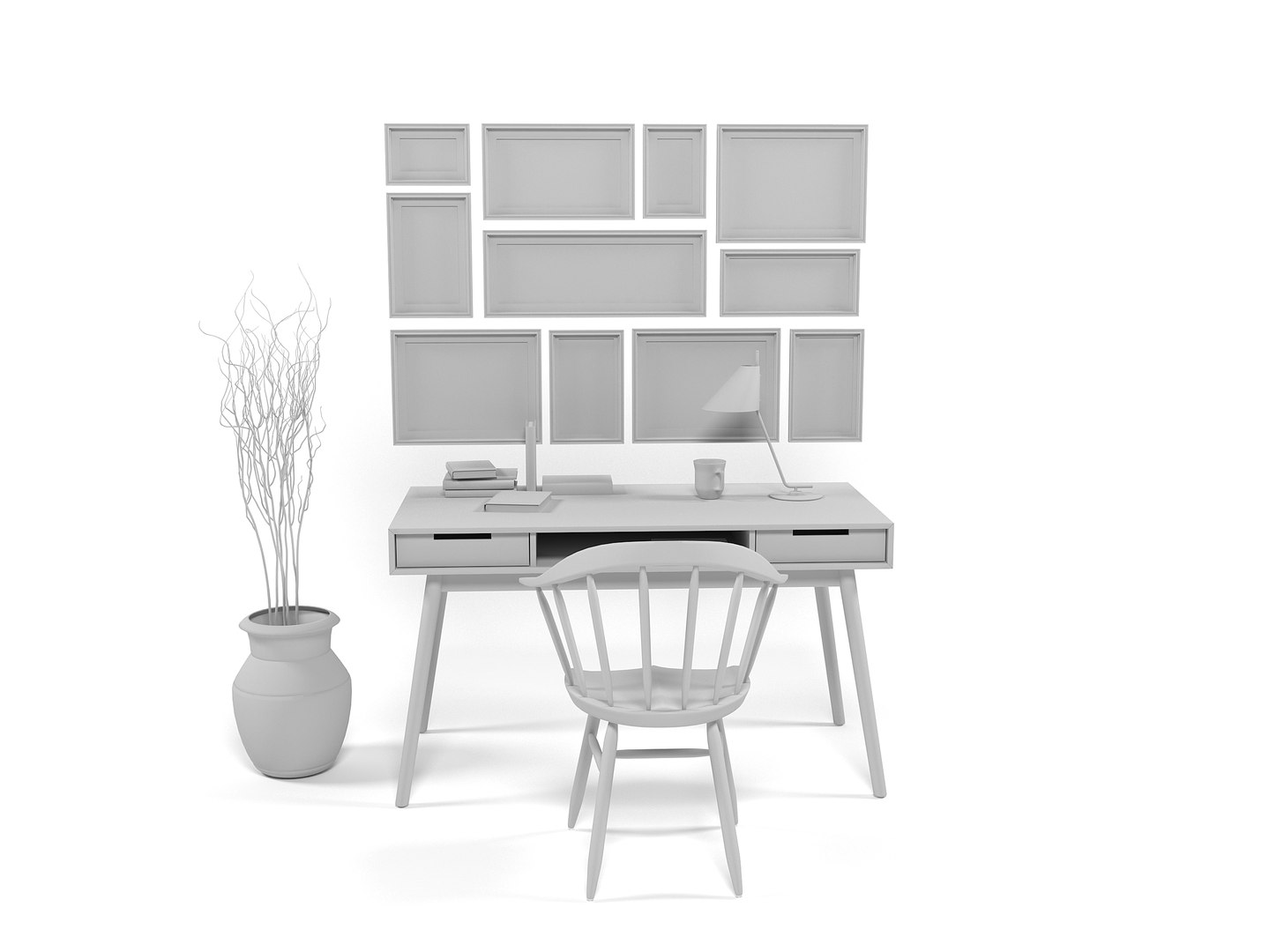 Table Furniture Bureau Model - TurboSquid 1408122