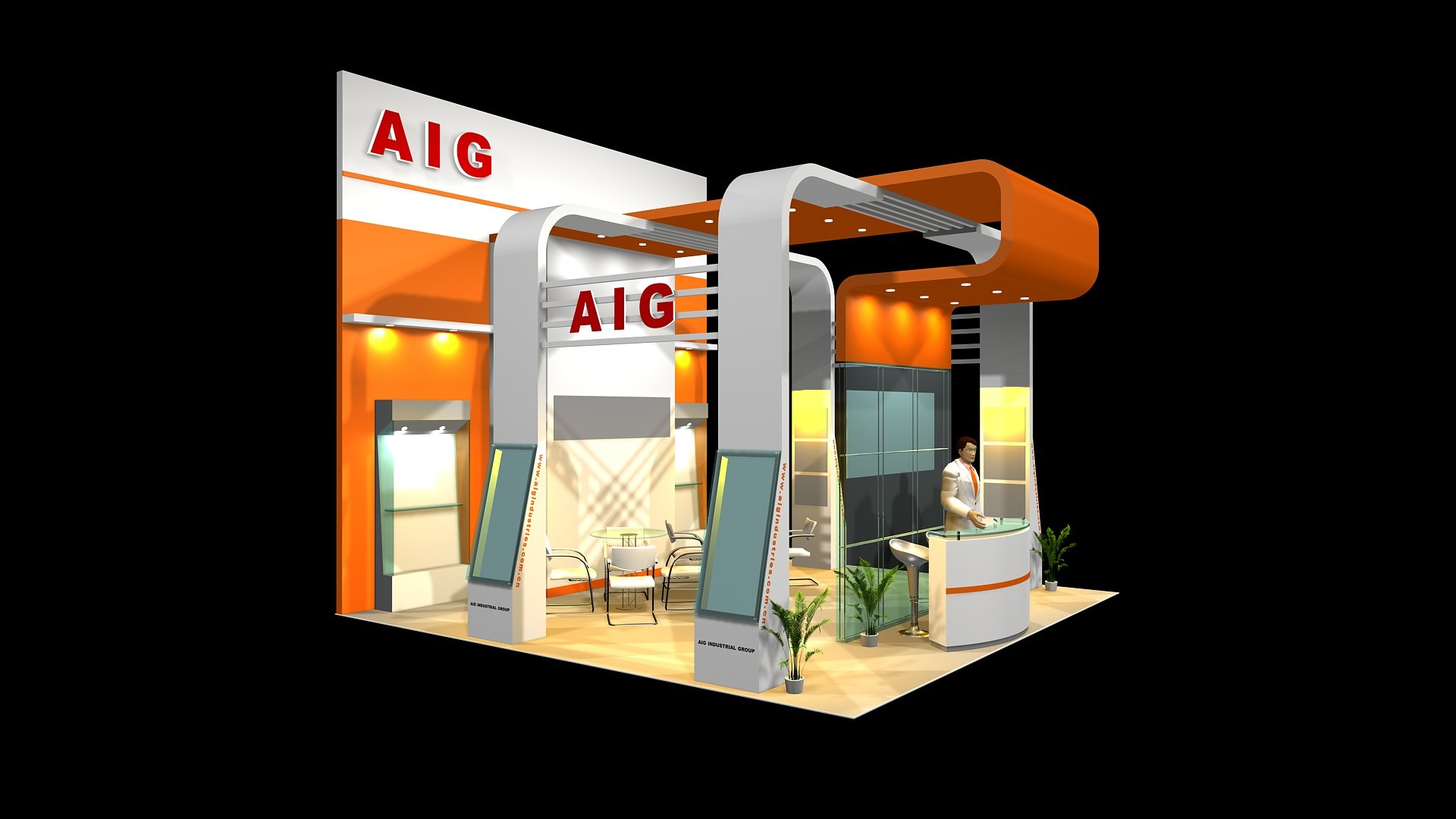 3D 3 Side Open Stand - TurboSquid 1995696