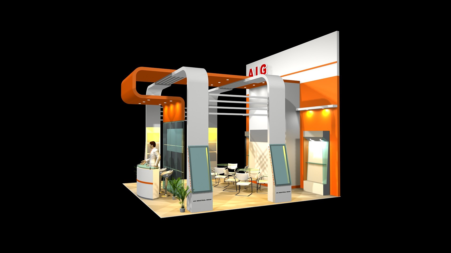 3D 3 Side Open Stand - TurboSquid 1995696